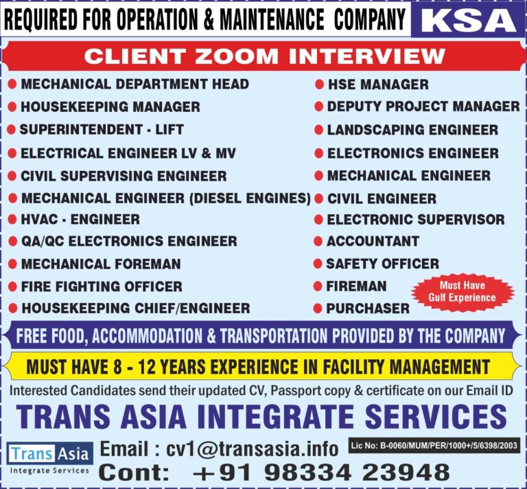BEST NAUKRI GULF MIDDLE EAST JOBS May 18, 2026